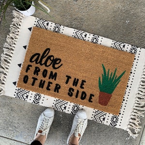Cactus Doormat, Plant Doormat, Plant Lover Gift, Outdoor Welcome Mat ...