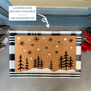 Winter Doormat Coir, Christmas Doormat Snowflakes, Christmas Decor for ...