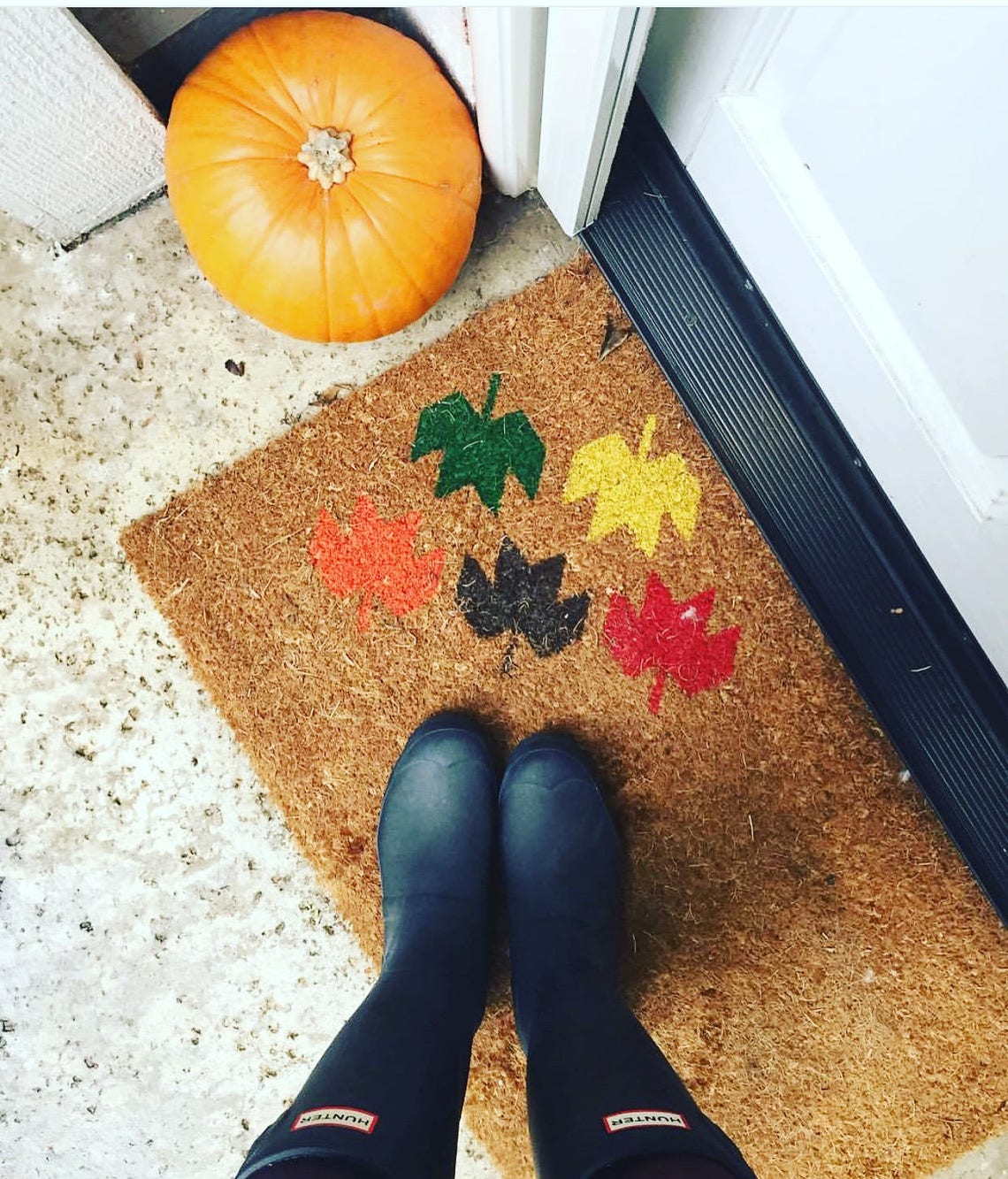 Fall Doormat Modern Door Mat Housewarming Gift Fall Leaf - Etsy