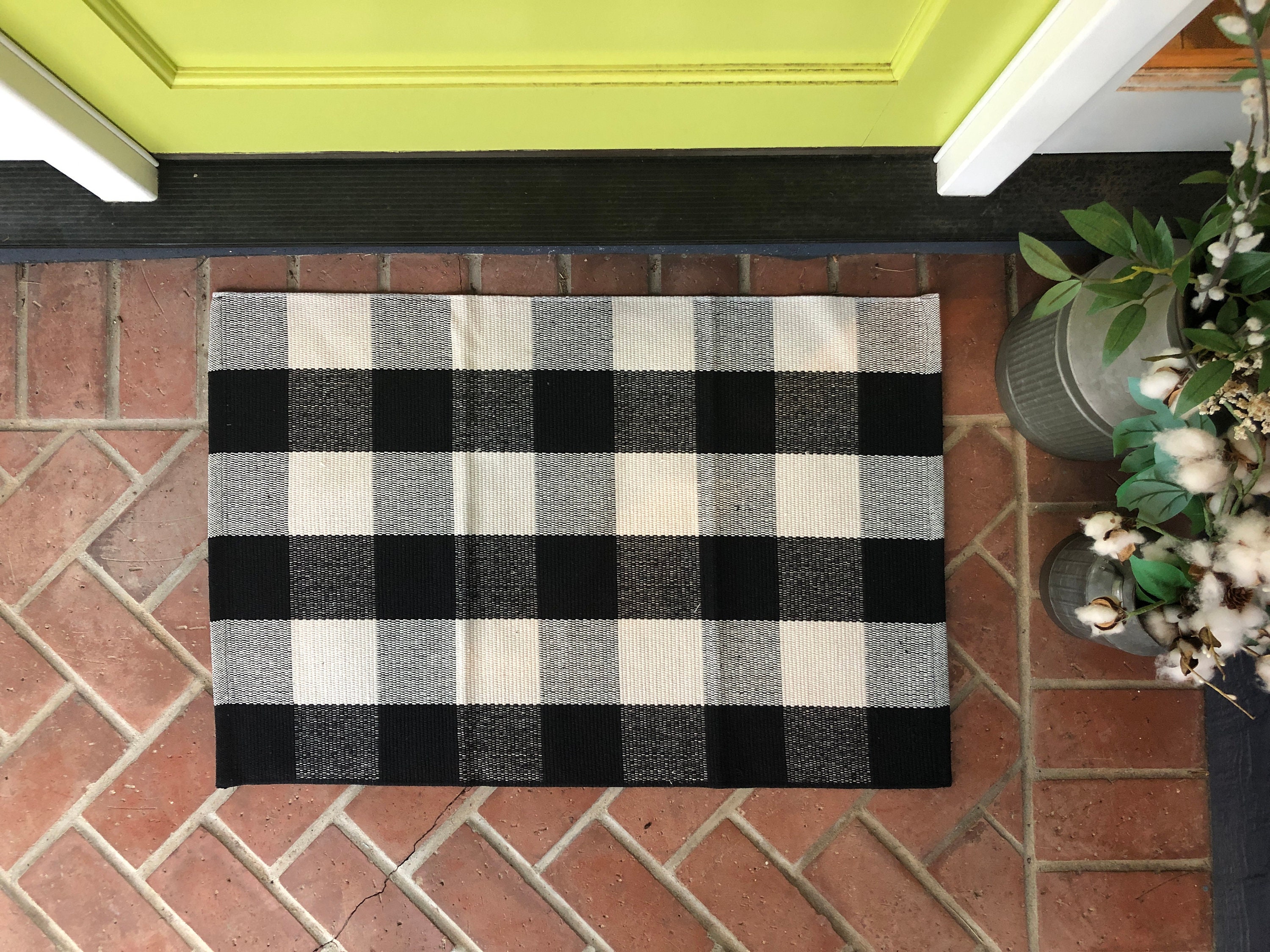 Doormat Layering Rug /buffalo Check Entry Rug / Buffalo Plaid | Etsy
