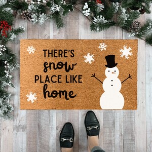 Snowman Doormat, Winter Doormat, Christmas Doormat Funny, Holiday Door ...