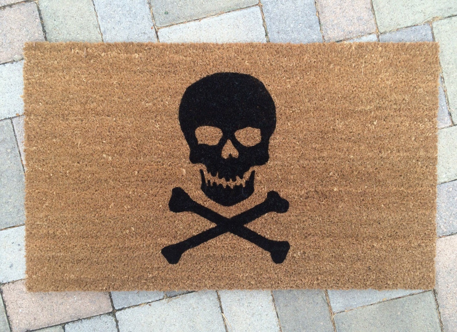 Keep Out Doormat, Skull Welcome Mat, Halloween Door Mat, Funny Welcome ...