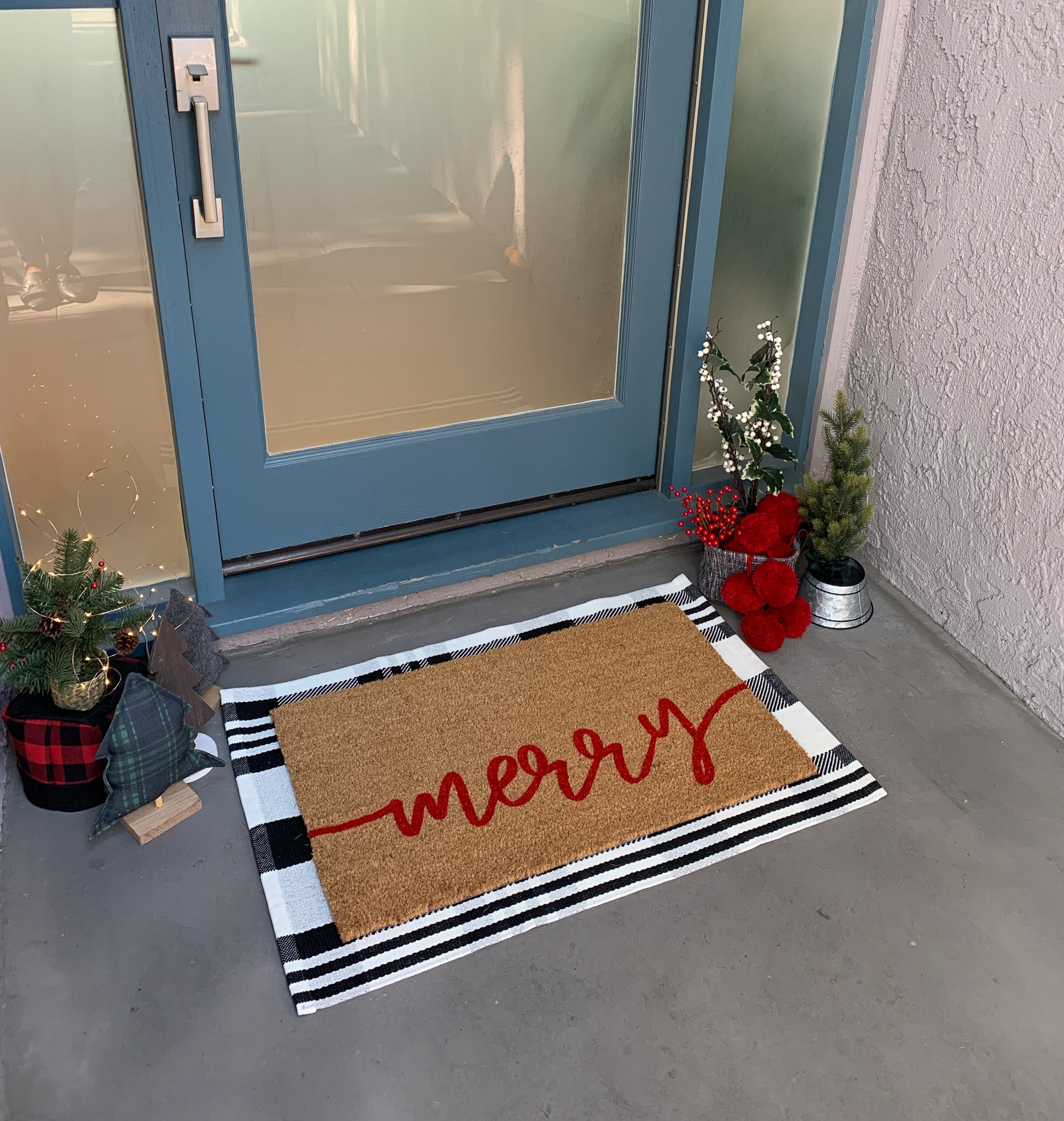 Christmas Doormat Winter Doormat Front Door Mat Holiday - Etsy