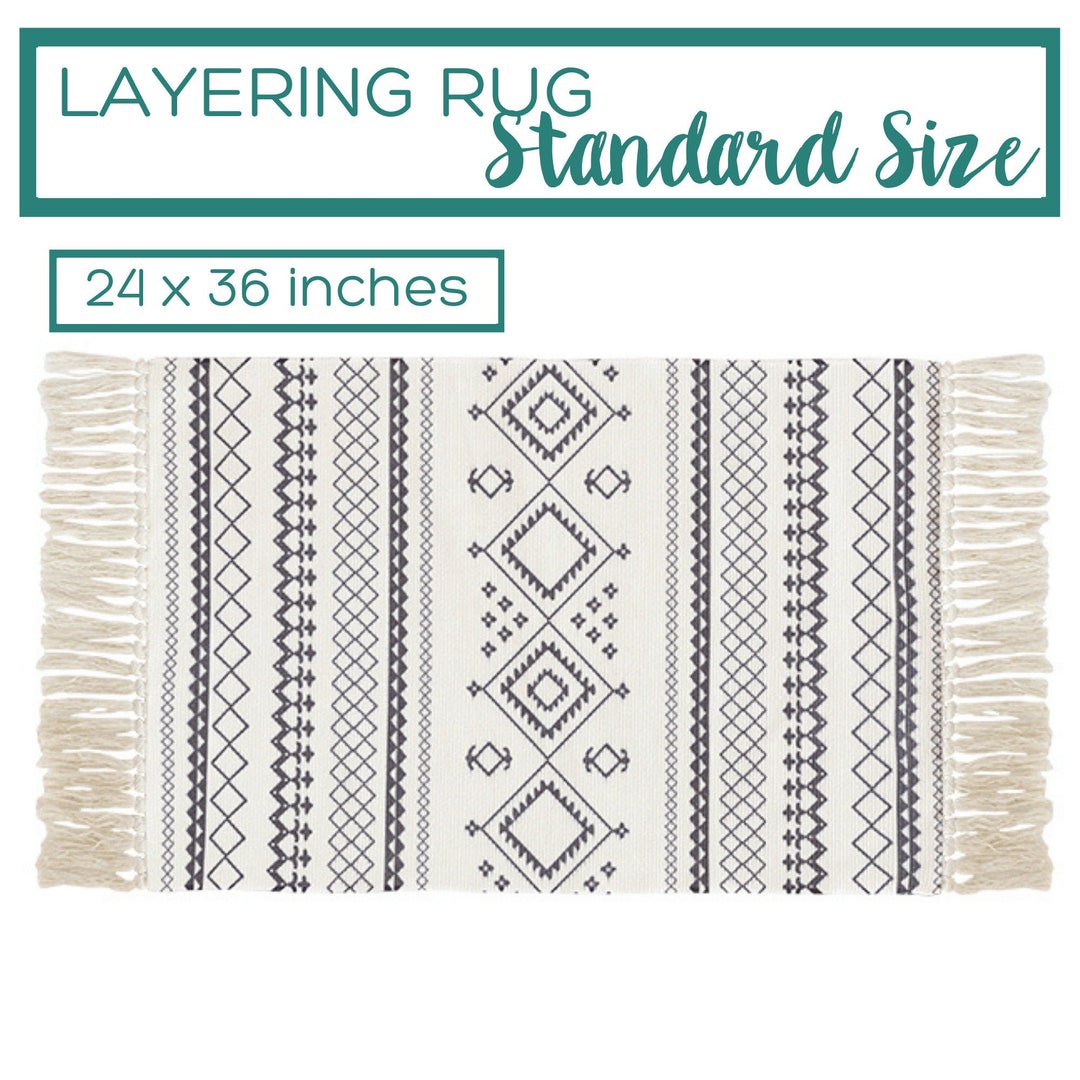 Grey and White Pattern Rug, Doormat Rug, Aztec Rug, Modern Doormat ...