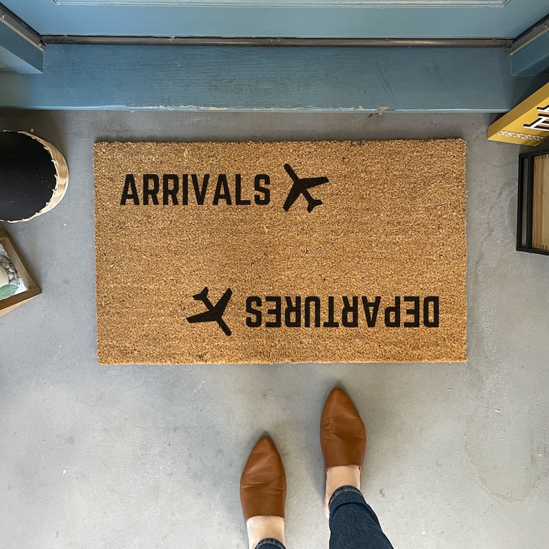 Door Mat Arrival Departure - Etsy