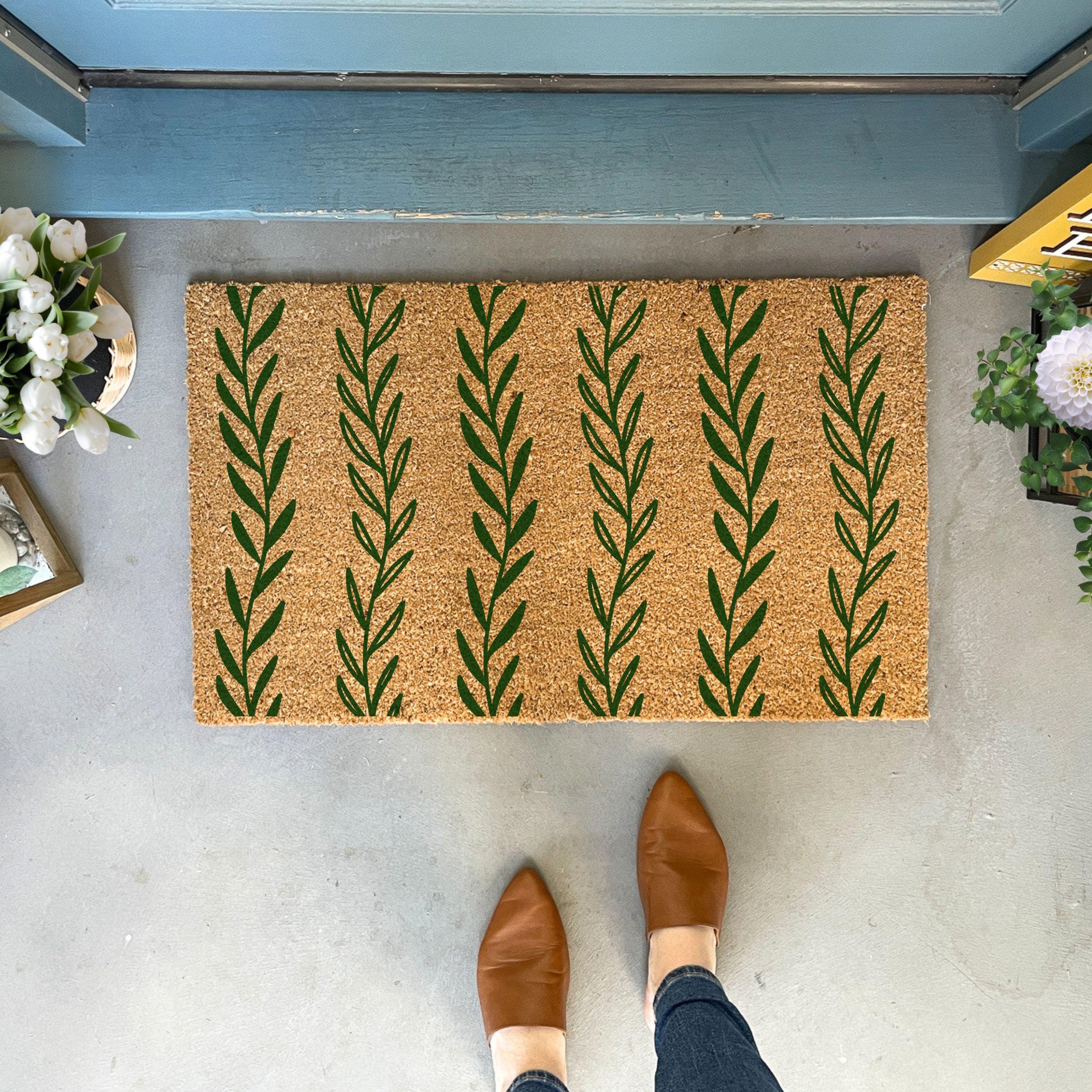 Leaf Door Mat Large, Easter Welcome Mat, Spring Doormat 24x36 Inch ...