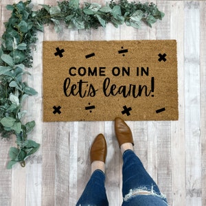 Classroom Doormat, Math Classroom Decor, Teacher Doormat for Classroom ...