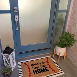 Baseball Doormat, Baseball Gift, No Base Like Home, Spring Doormat ...