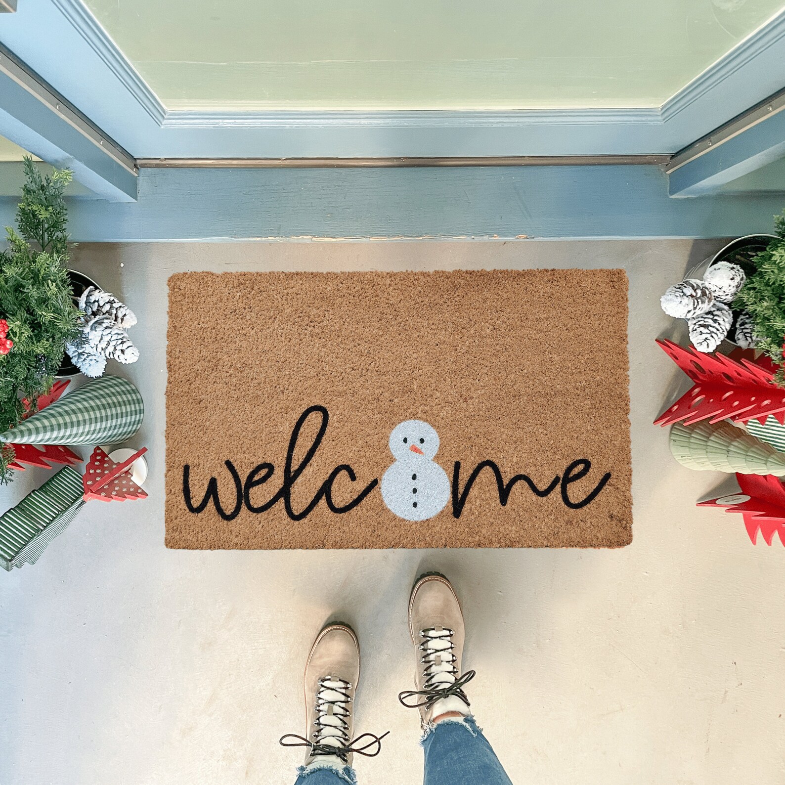 Snowman Doormat, Winter Doormat, Christmas Doormat, Patio Decor ...