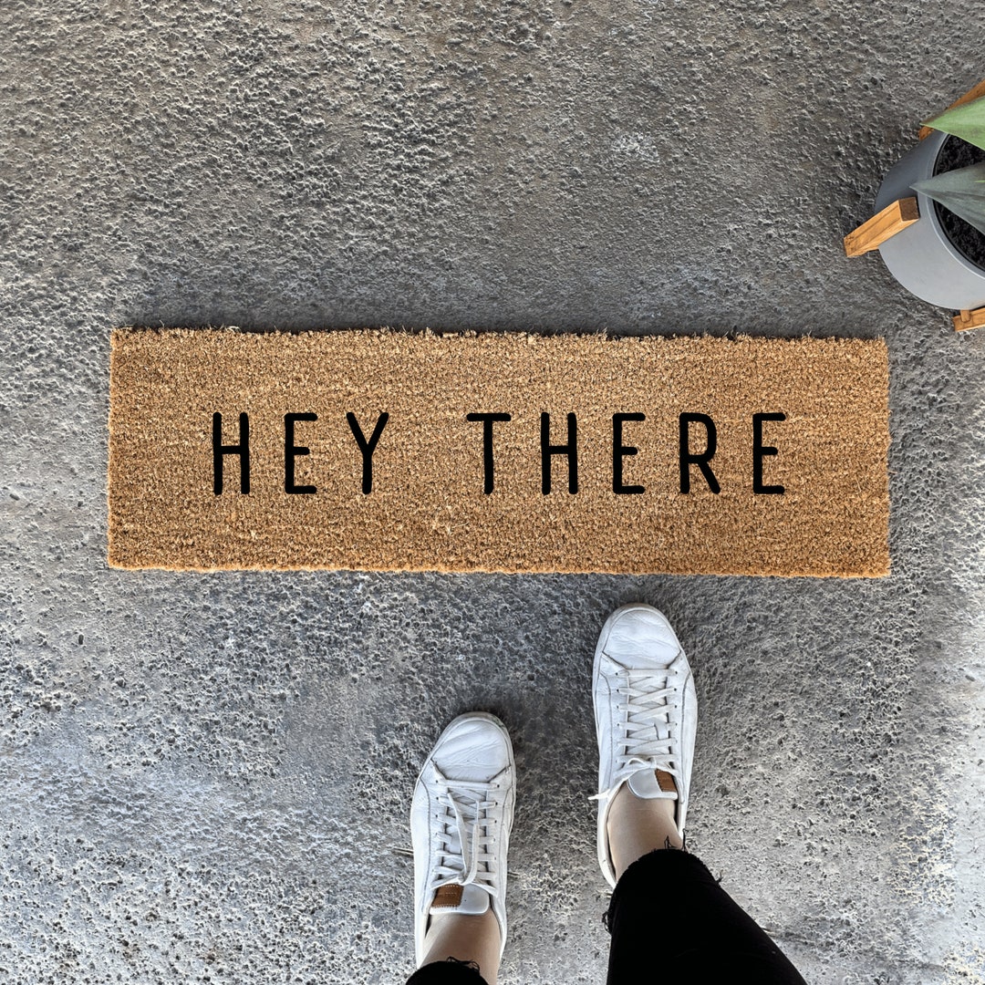 Skinny Doormat, Hey There Doormat, Small Doormat, Personalized Doormat ...