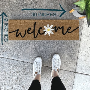 Daisy Doormat, Flower Doormat, Floral Door Mat, Spring Welcome Mats ...