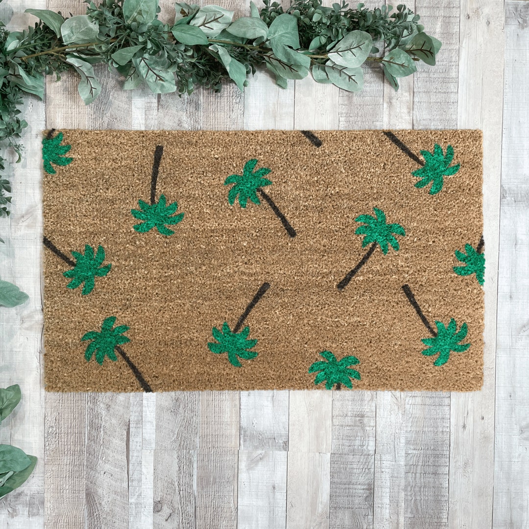 Palm Tree Doormat, Pattern Doormat, Summer Door Mat, Desert Doormat ...
