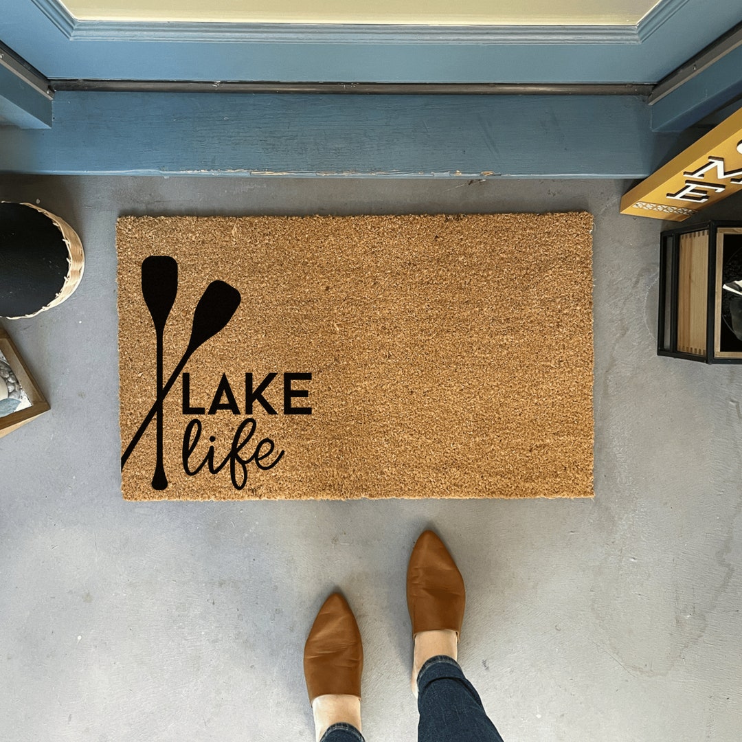 Lake Life Doormat, Lake House Decor Paddle, Summer Welcome Mats, Front ...