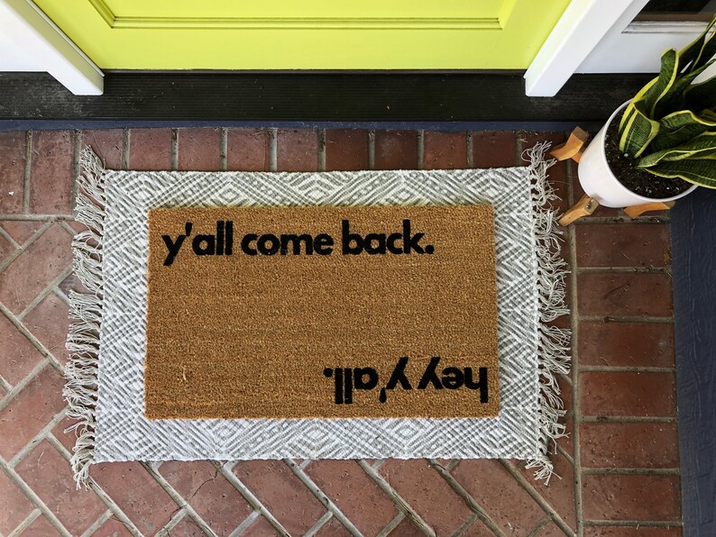 Hey Y'all Reversible Doormat / Funny Welcome Mat / - Etsy