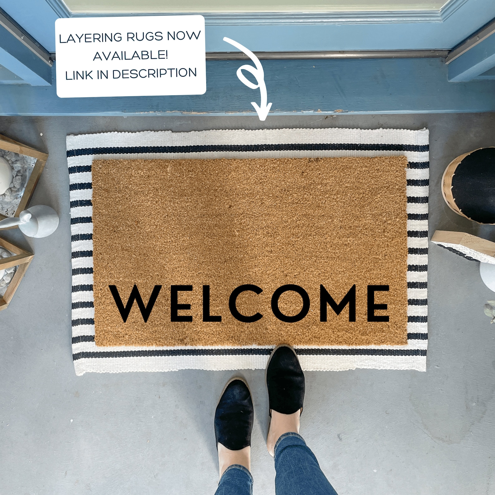 Ultra Modern Decor Welcome Doormat Outdoor Front Porch - Etsy