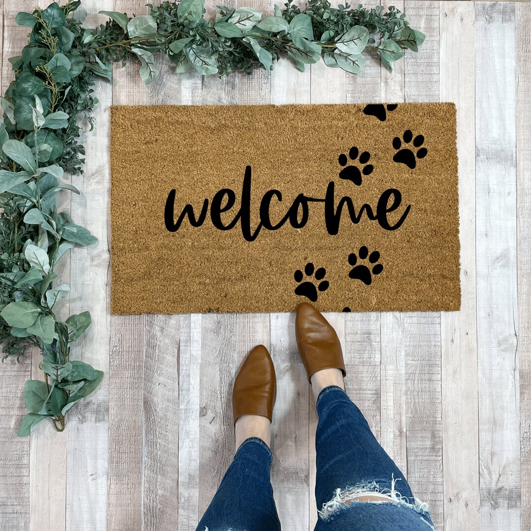 Welcome Mat for Front Door Dog Welcome Mat Dog Doormat Dog - Etsy
