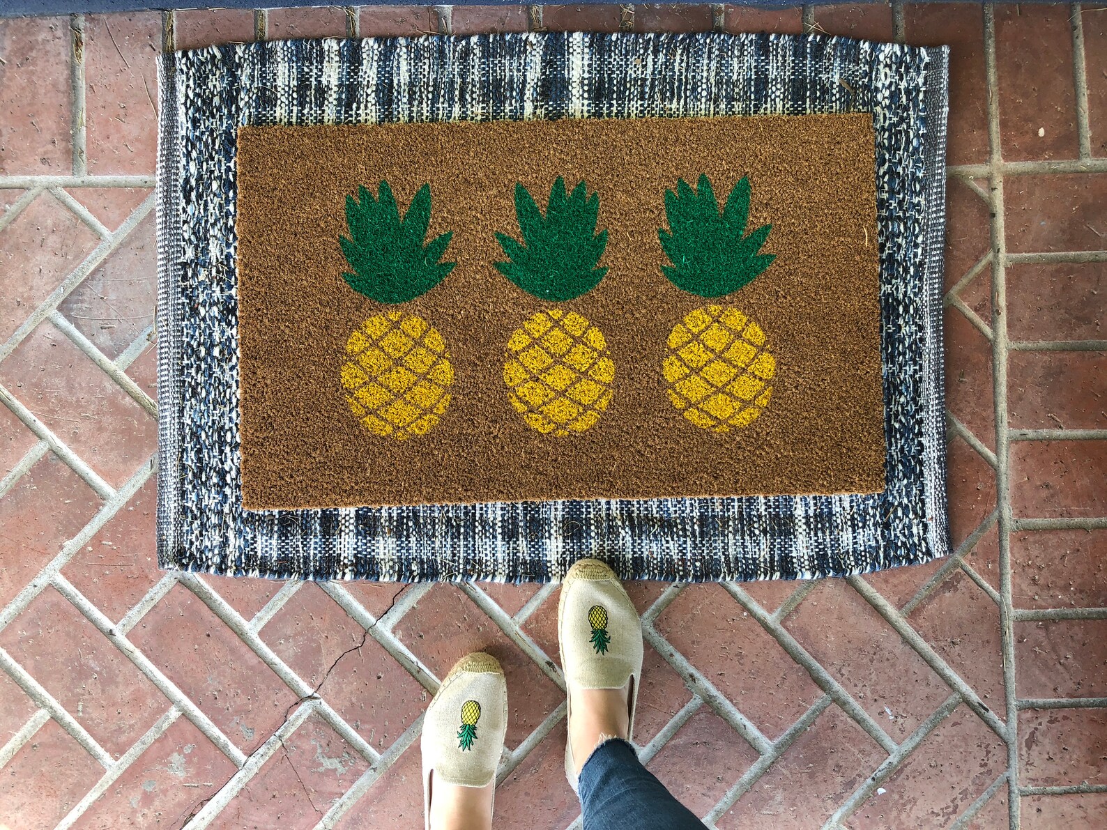 Pineapple Doormat / Summer Doormat / Personalized Door Mat / | Etsy