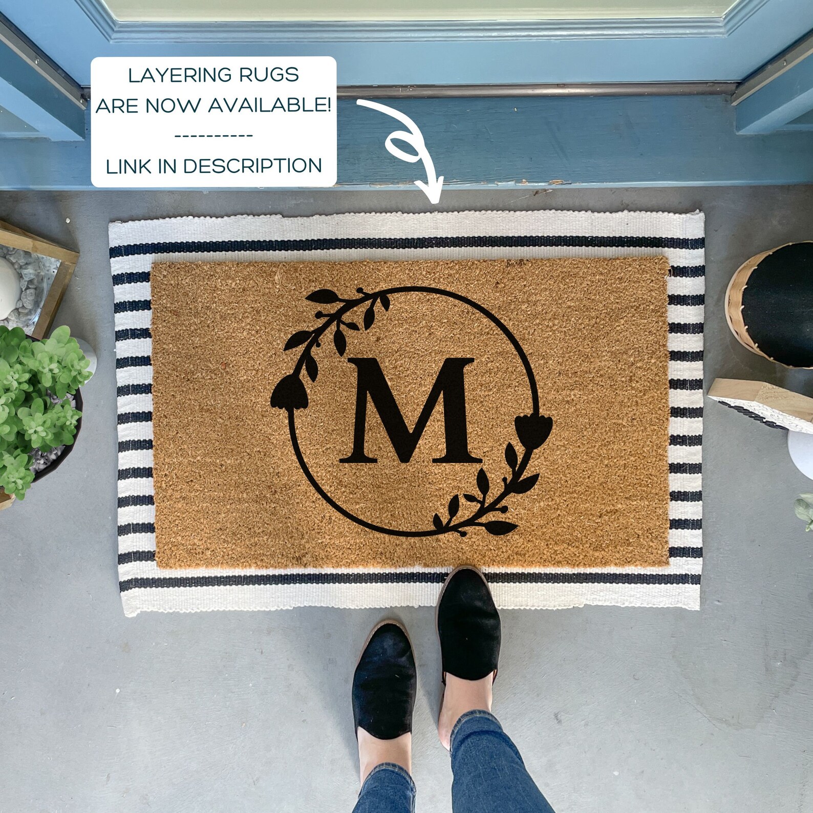 Custom Doormat Spring, Personalized Doormat, Mother's Day Gift ...