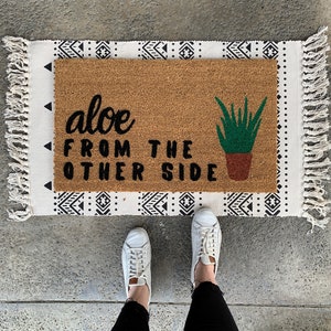Cactus Doormat, Plant Doormat, Plant Lover Gift, Outdoor Welcome Mat ...