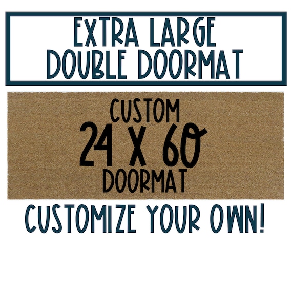 Custom Double Door Mat Extra Long Welcome Mat Large Doormat | Etsy