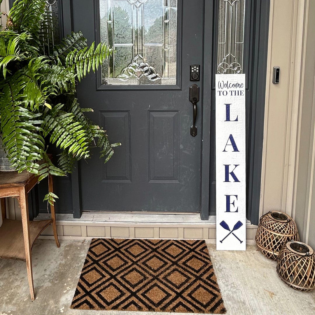 Tall Porch Sign Lake House, Front Porch Welcome Sign, Welcome to the ...