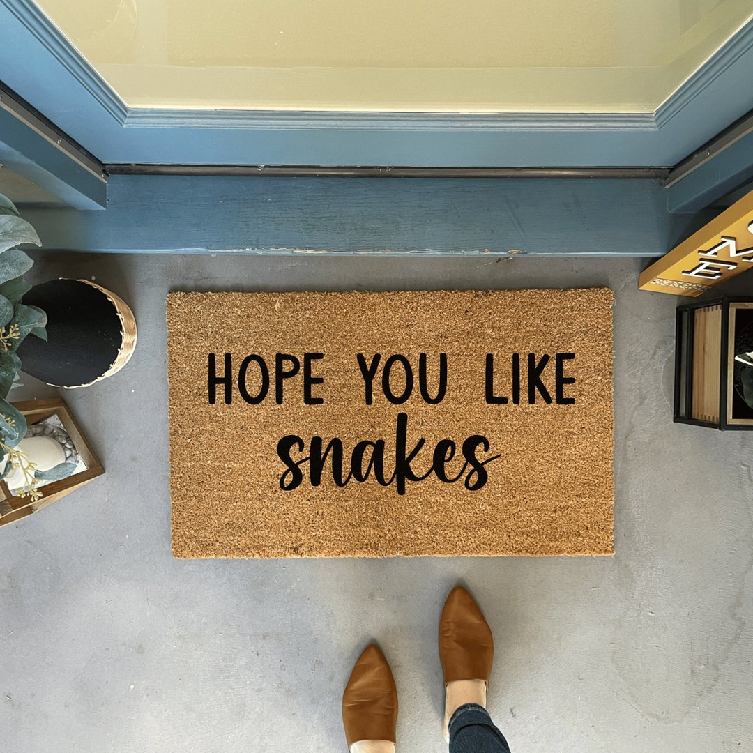 Hope You Like Snakes Doormat, Funny Doormat, Animal Doormat, Rude Door ...