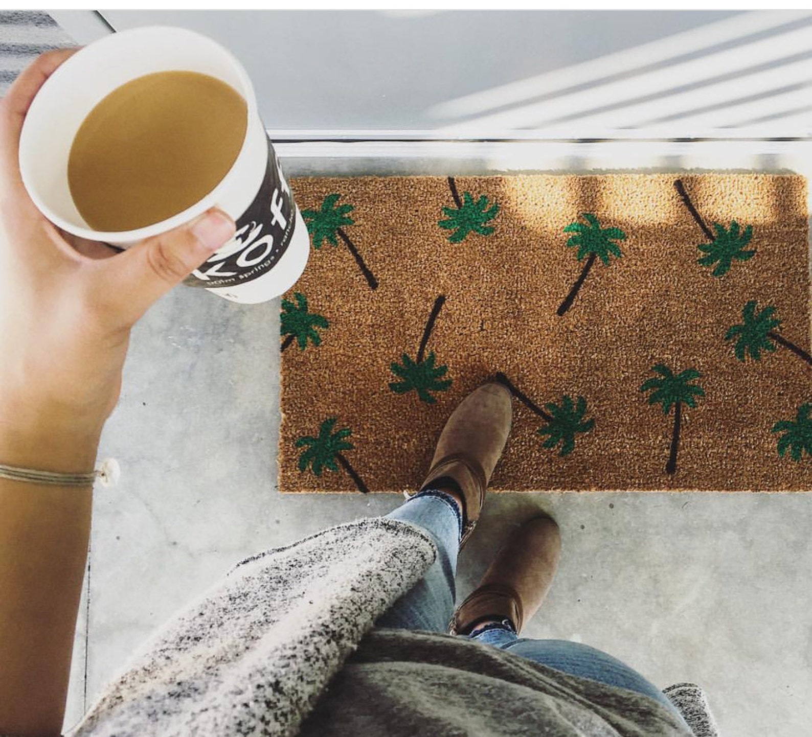 Palm Tree Doormat Pattern Doormat Summer Door Mat Desert - Etsy