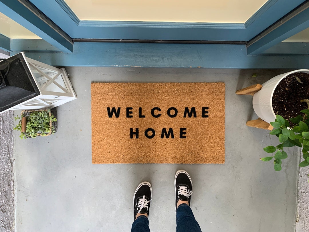 Modern Welcome Home Doormat, Mid-century Decor, Coir Doormat, Front ...