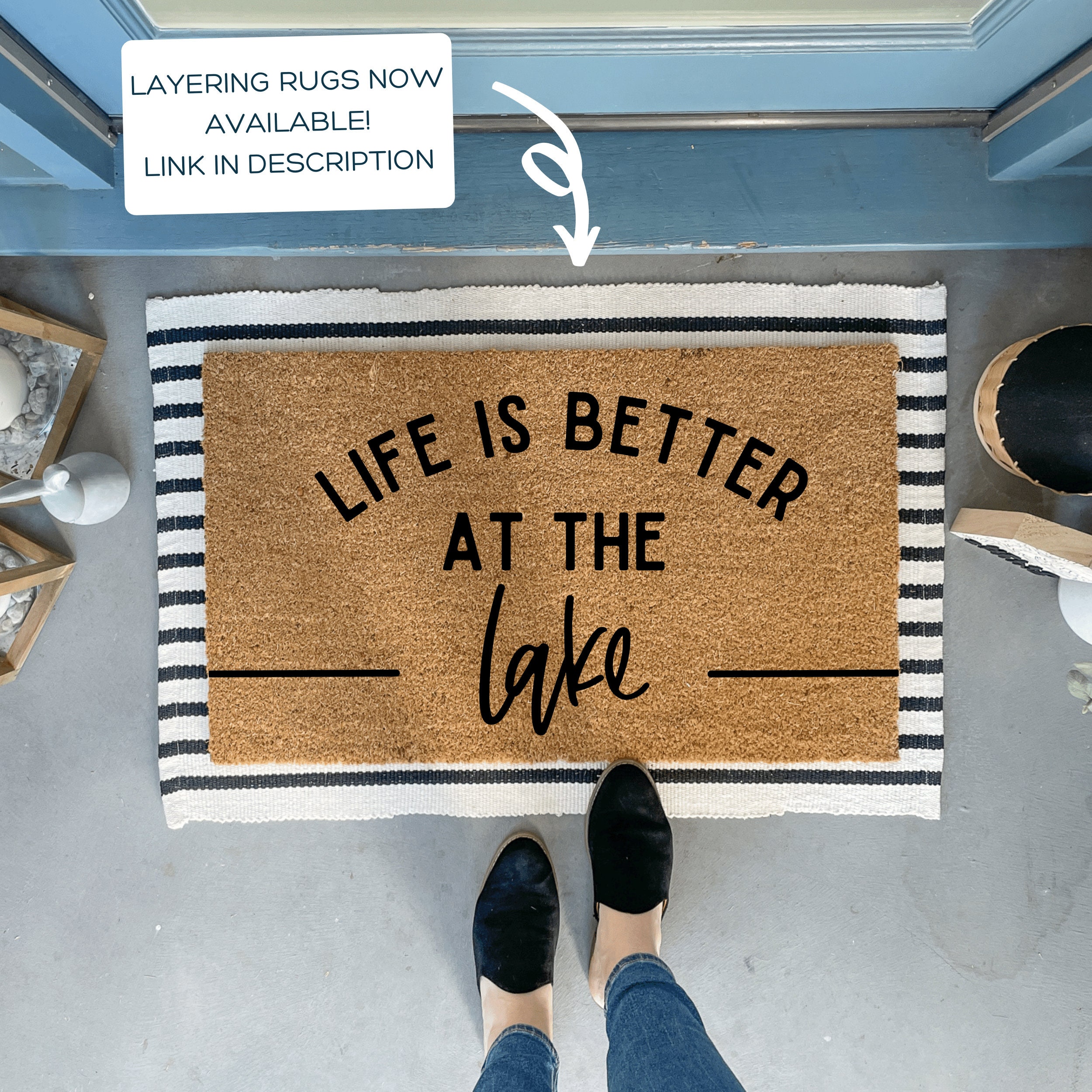 Lake Doormat, Life is Better at the Lake, Lakehouse Decor, Summer ...