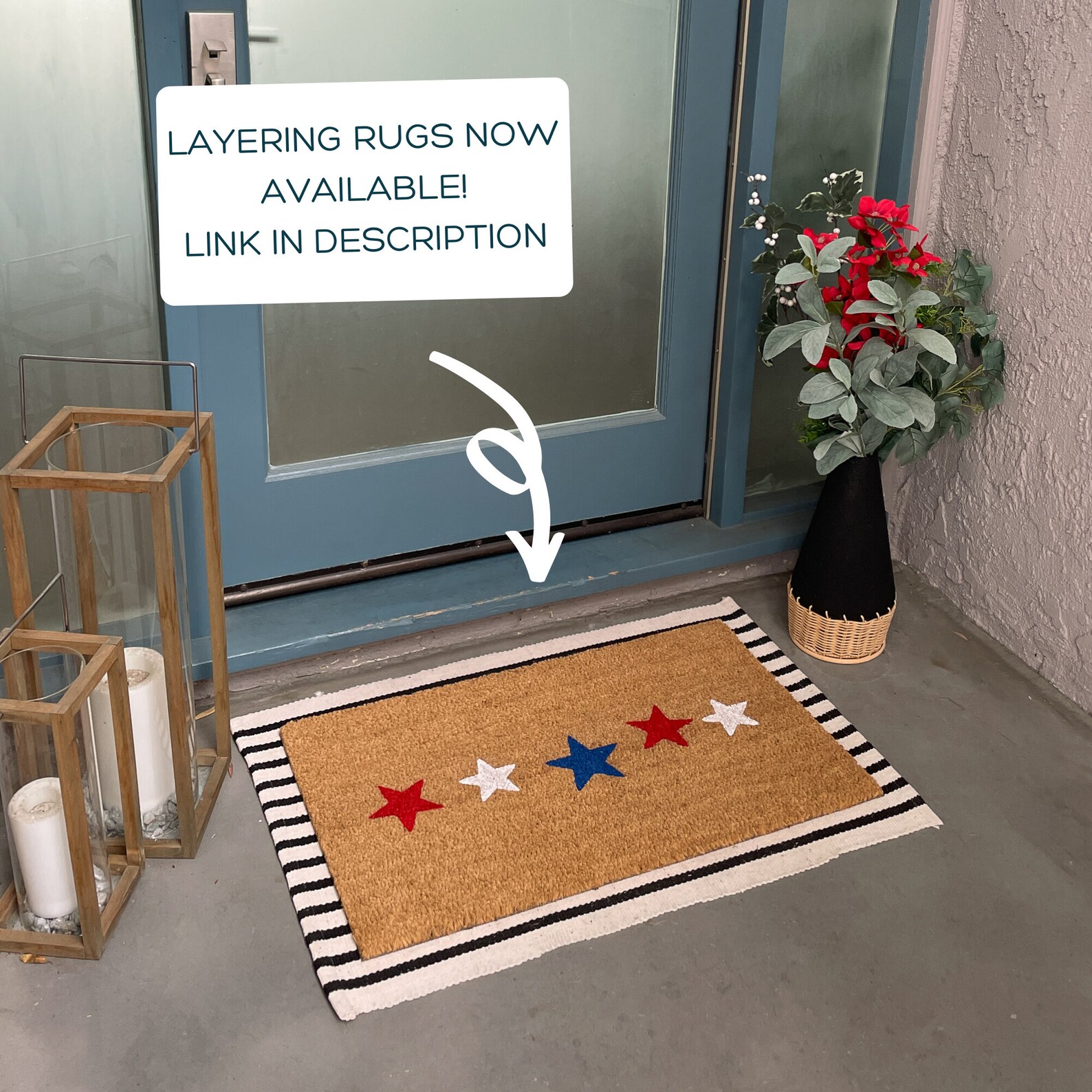 Star Doormat, Summer Doormat, Fourth of July Doormat, 4th of July Decor ...