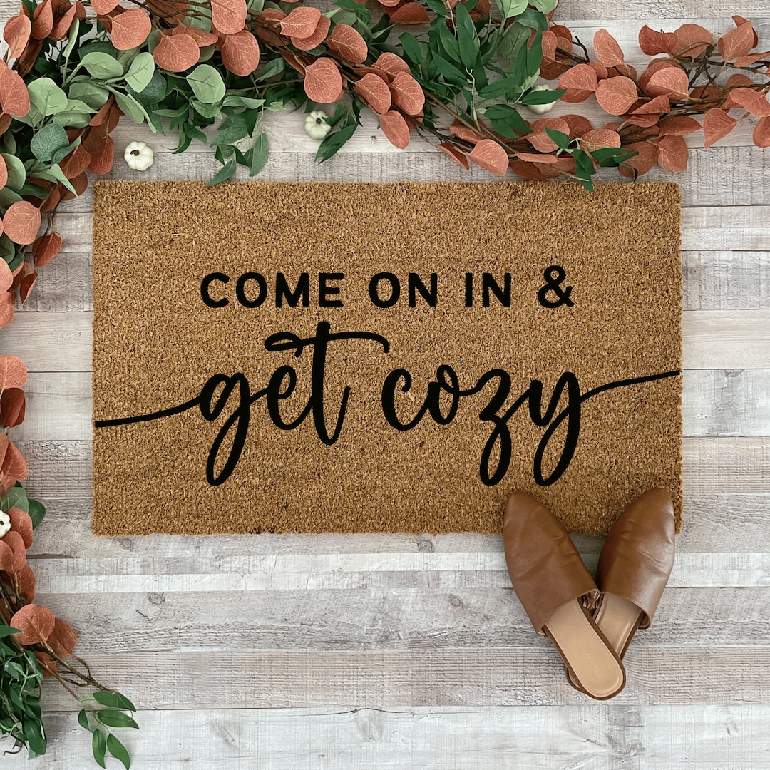 Fall Doormat, Fall Front Porch Decor, Cozy Doormat Winter, Thanksgiving ...