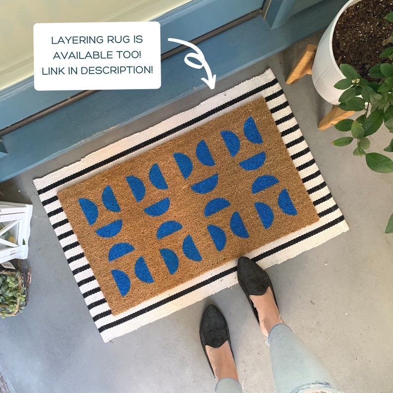 Retro Doormat, Custom Doormat, Modern Welcome Mat, Pattern Doormat ...