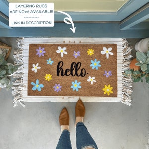 Flower Doormat, Colorful Door Mat Outdoor, Daisy Doormat, Floral ...