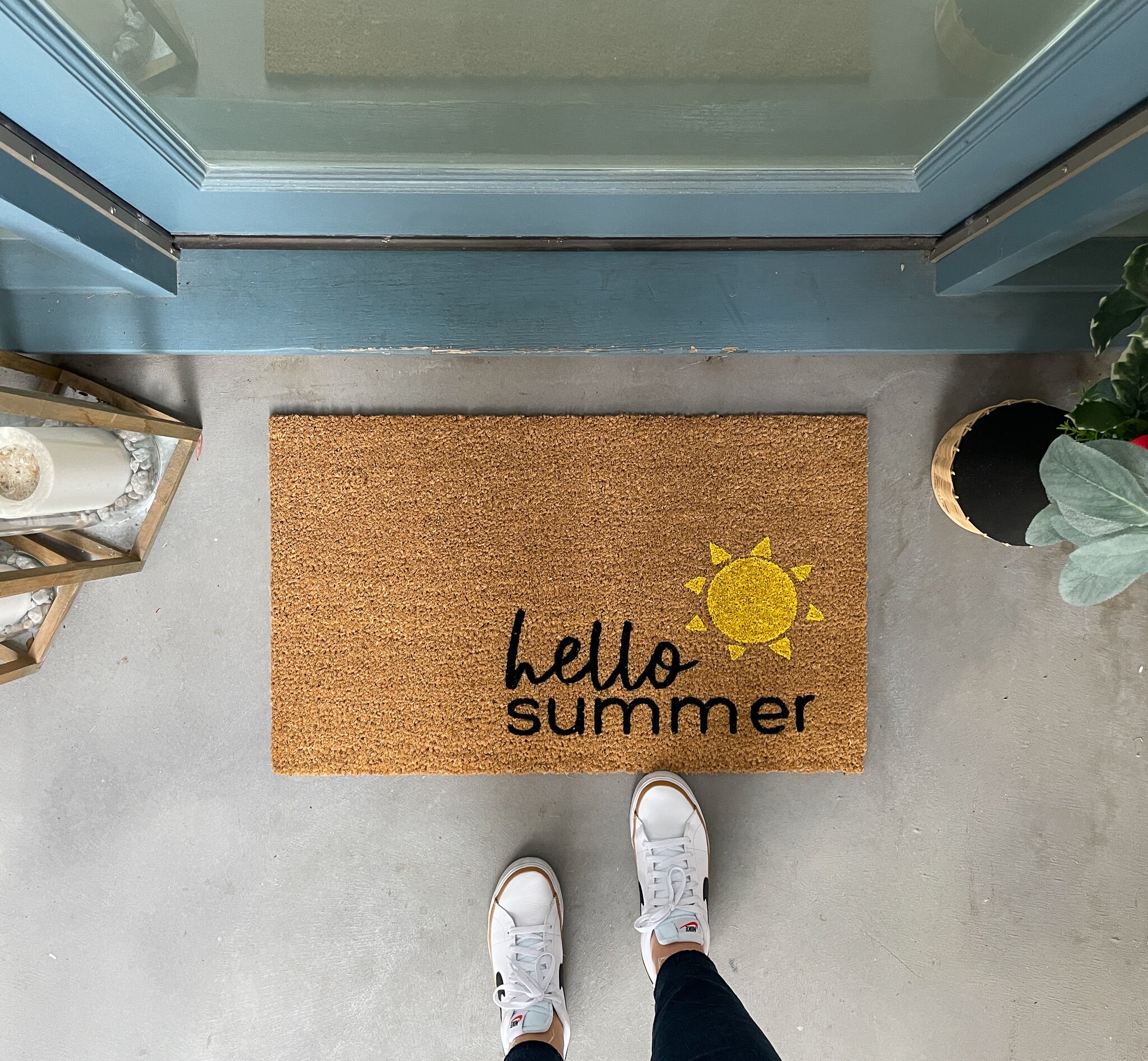 Sun Doormat Summer Doormat Outdoor Good Day Sunshine Summer - Etsy UK