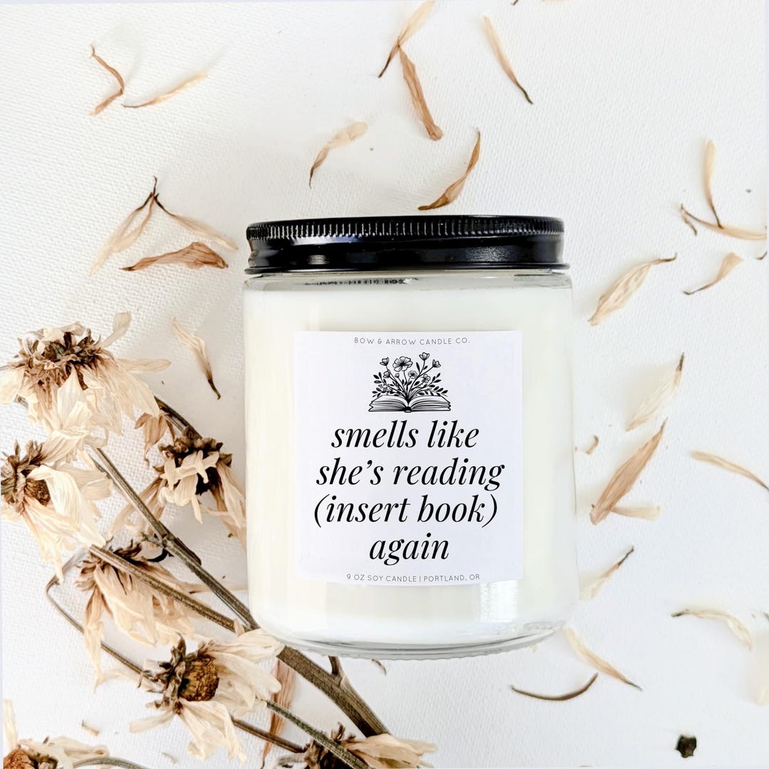 Smells Like She's Reading Again Candle | Custom Book Candle for Reading ...