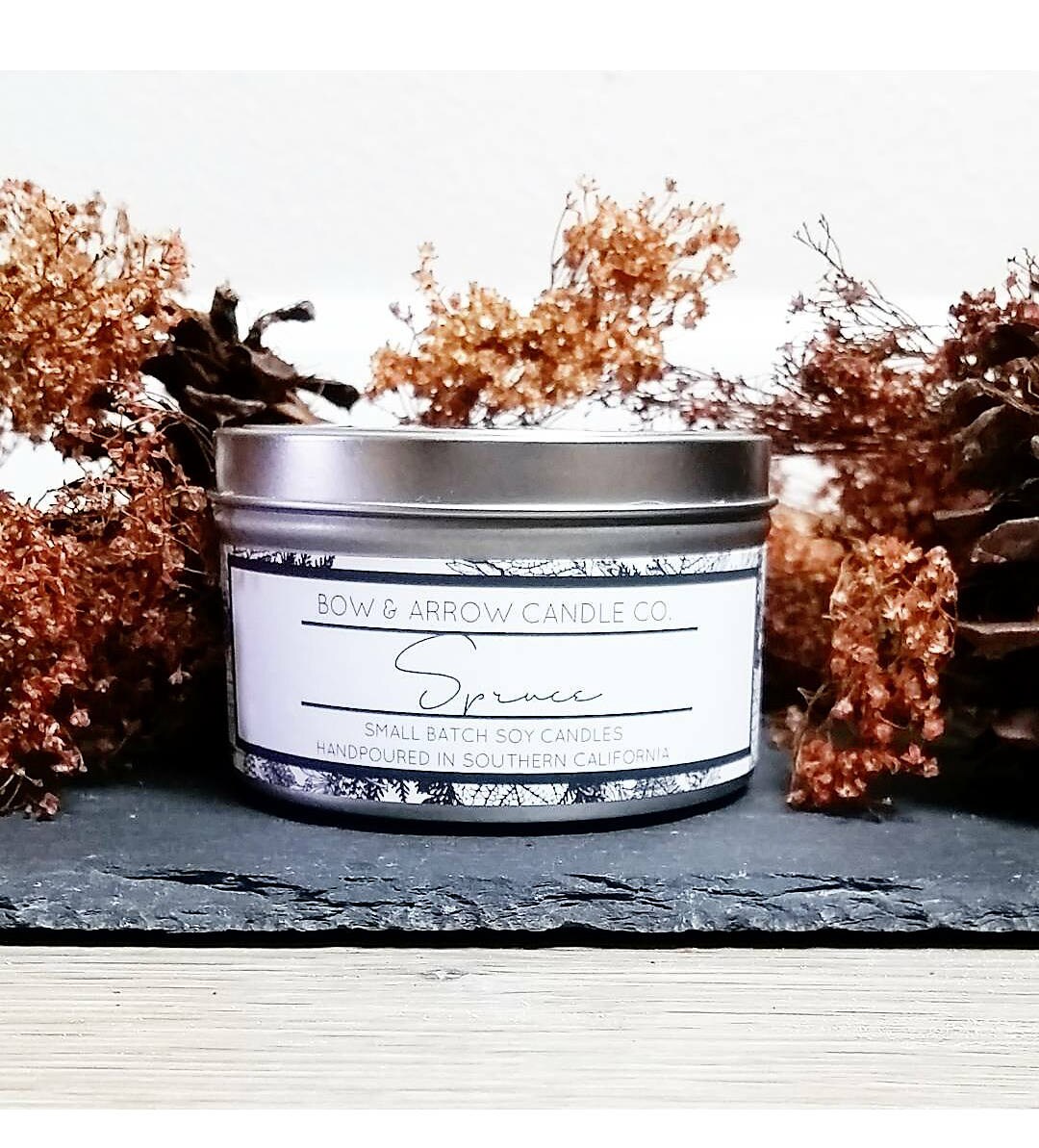 Spruce Scented 8 Oz Natural Soy Candle | 8 Oz Tin Candle | Spruce ...