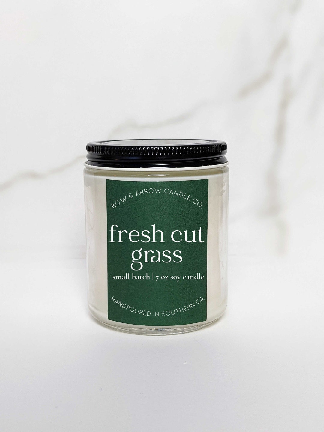 Soy Candle Grass Scented | 7 Oz Container Candle | Fresh Cut Grass ...