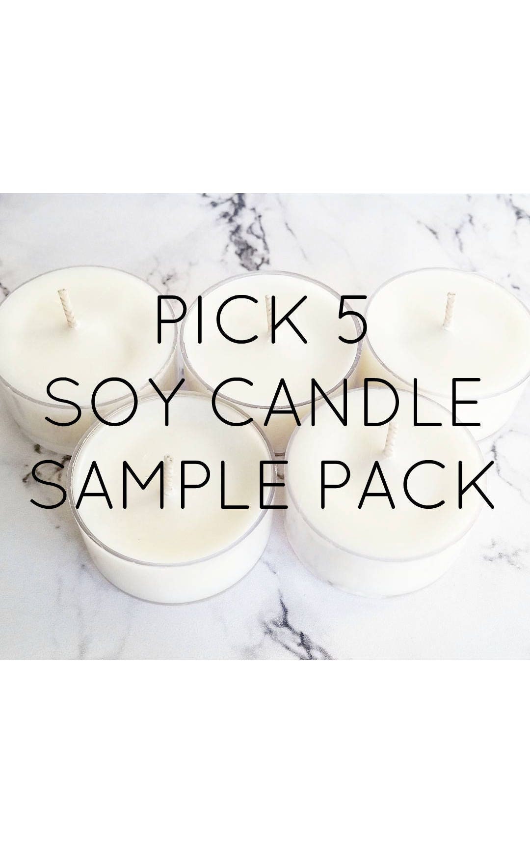 Pick 5 Soy Candle Sample Pack - Etsy