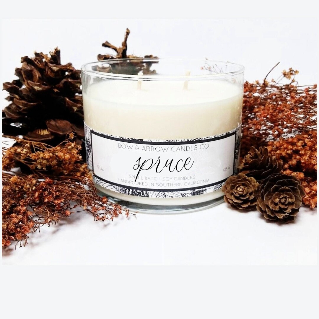 Spruce Scented 15 Oz Soy Candle | Double Wick Candle | Fall Candle ...