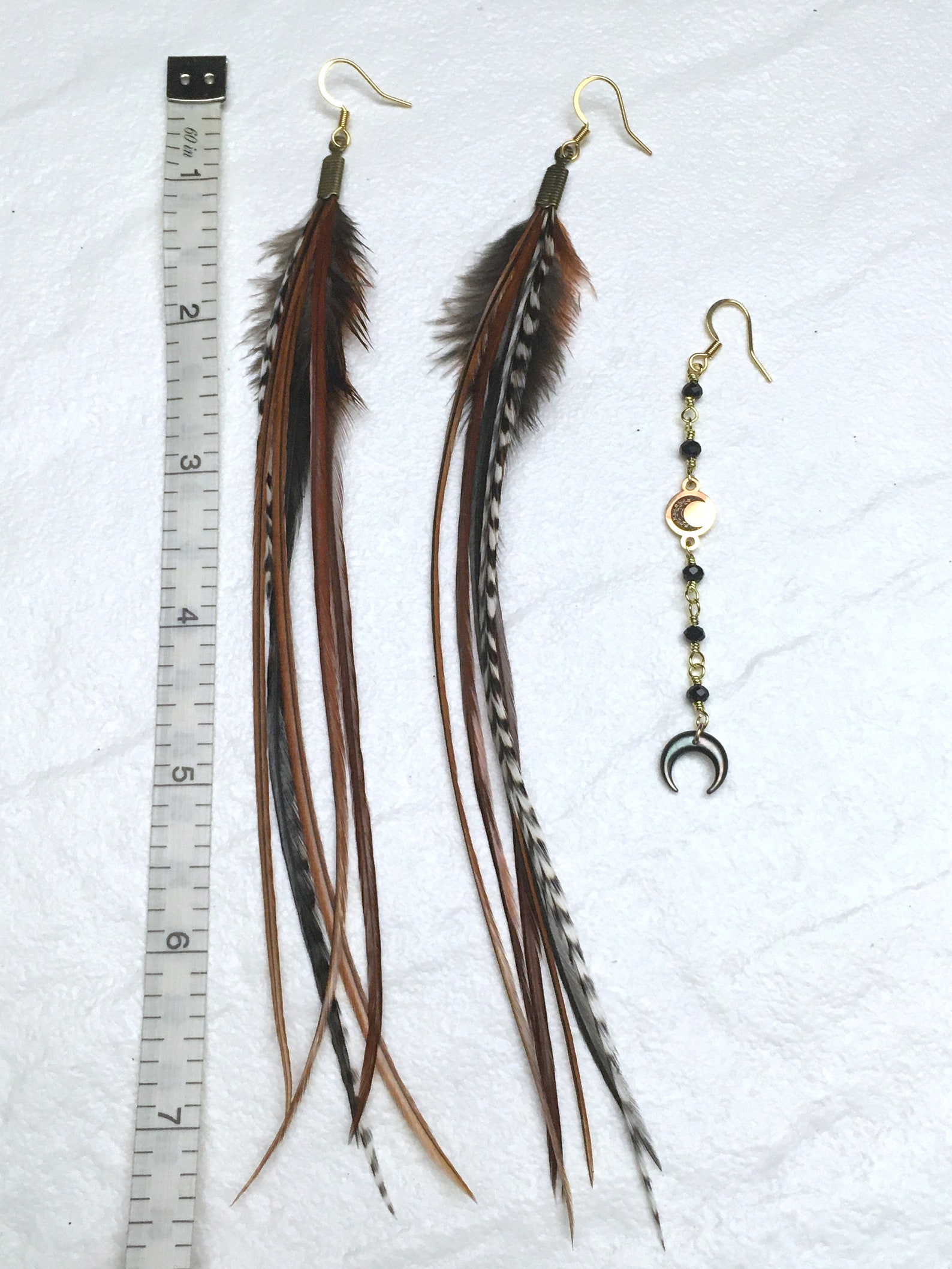 Pendiente de plumas naturales 6' u 8' / Plumas PREMIUM - Etsy España