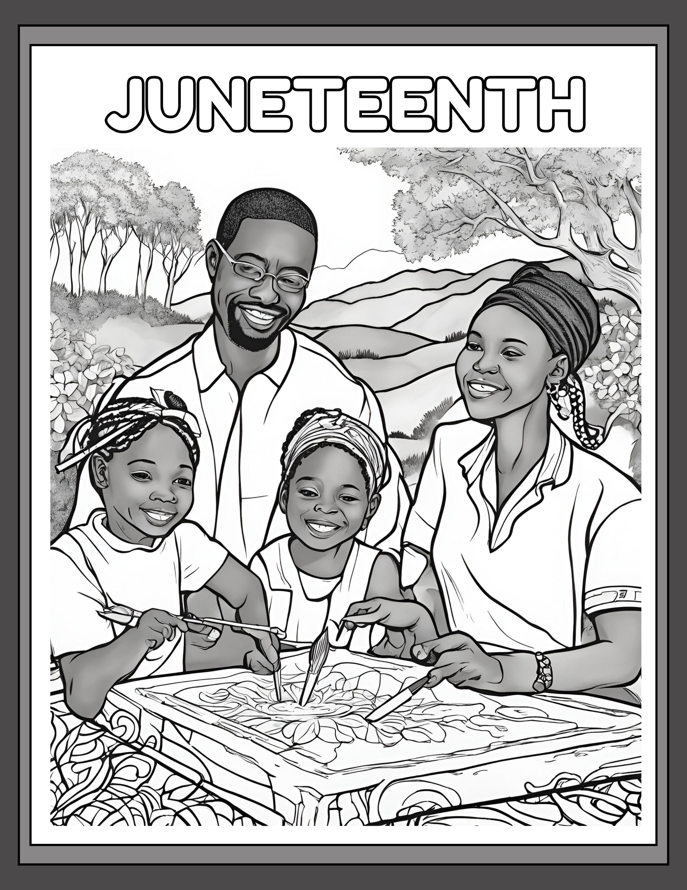 Juneteenth Coloring Pages - Etsy