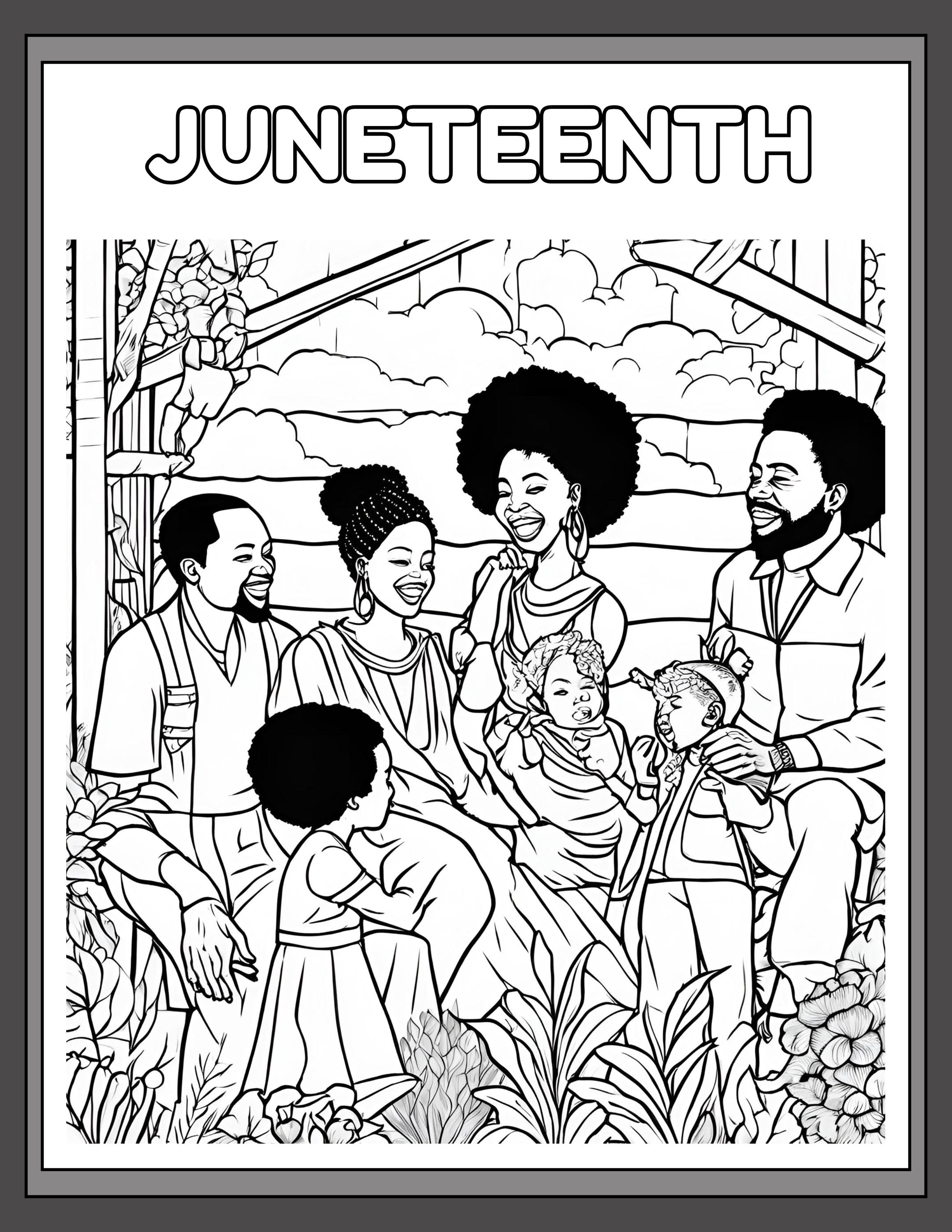 Juneteenth Coloring Pages - Etsy