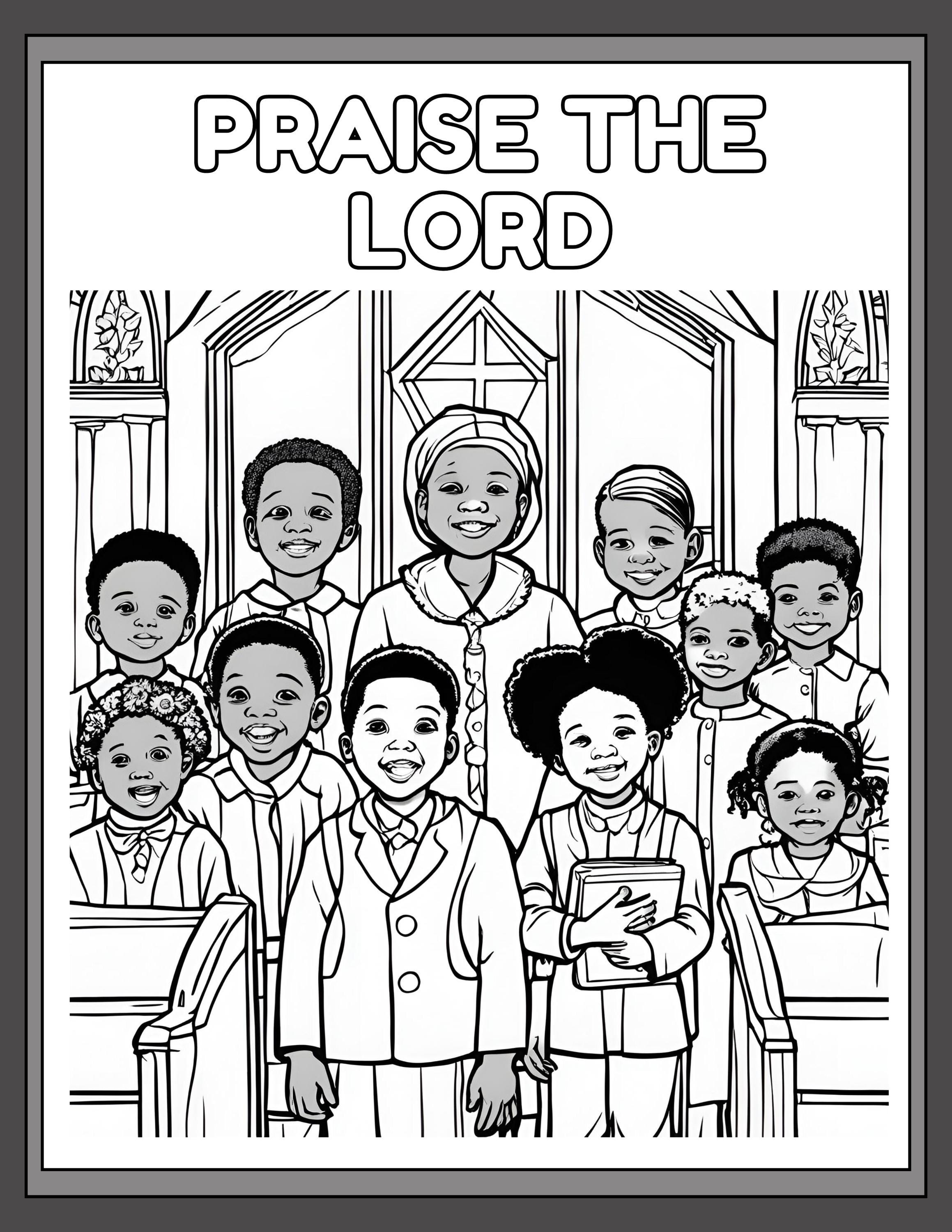 Praise the Lord Coloring Pages 2 - Etsy