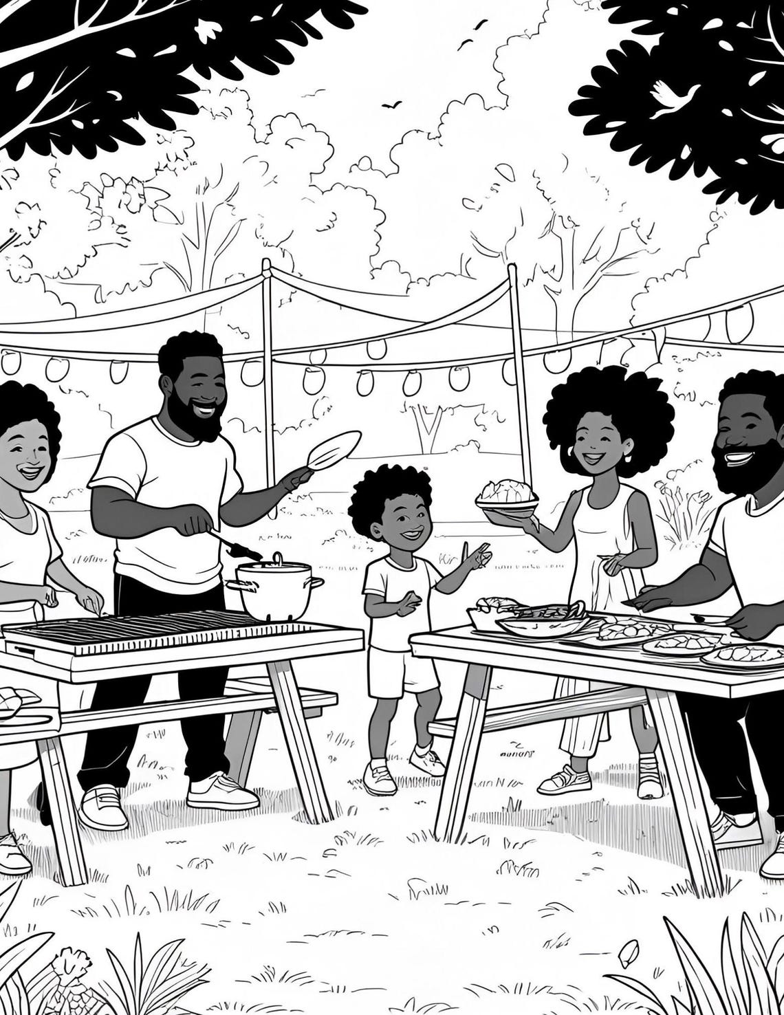 Cookout Coloring Pages - Etsy