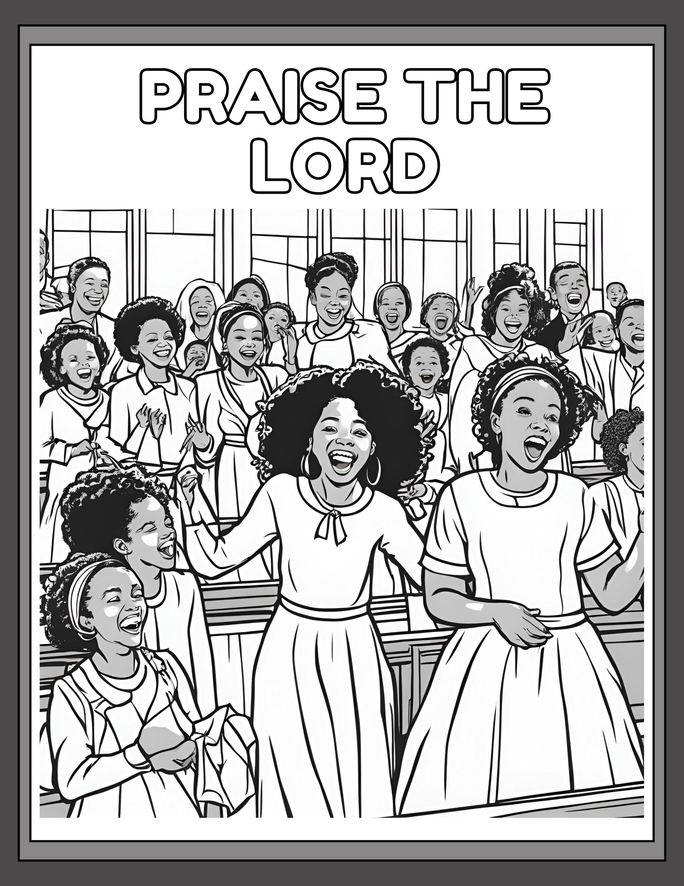 Praise the Lord Coloring Pages 2 - Etsy
