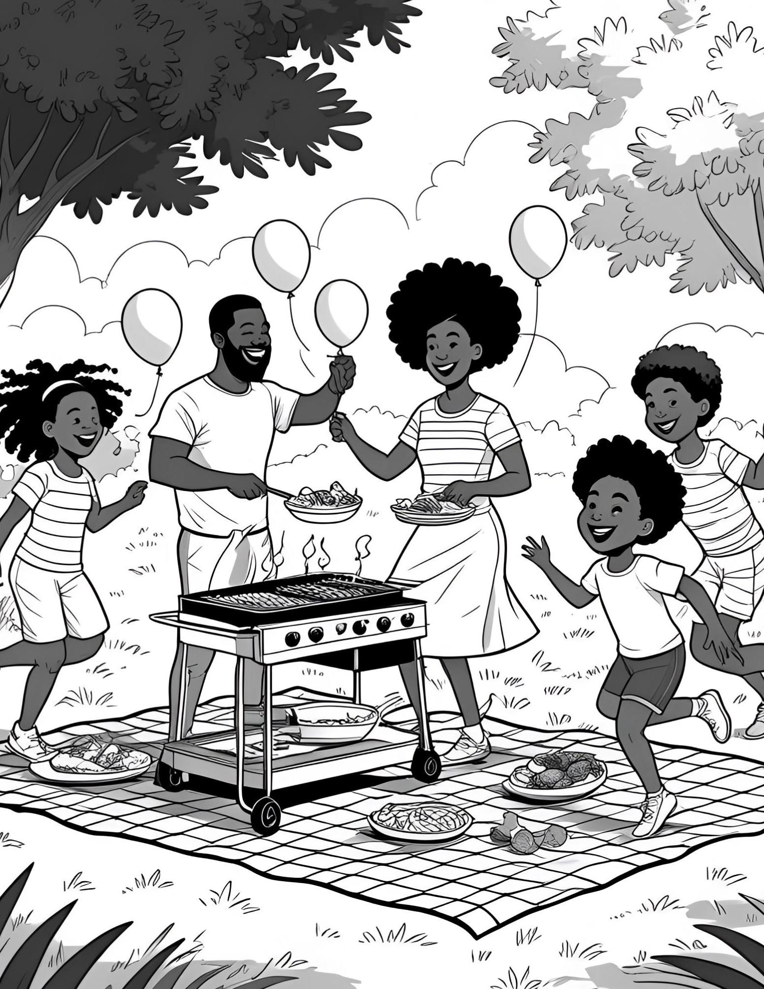 Cookout Coloring Pages - Etsy