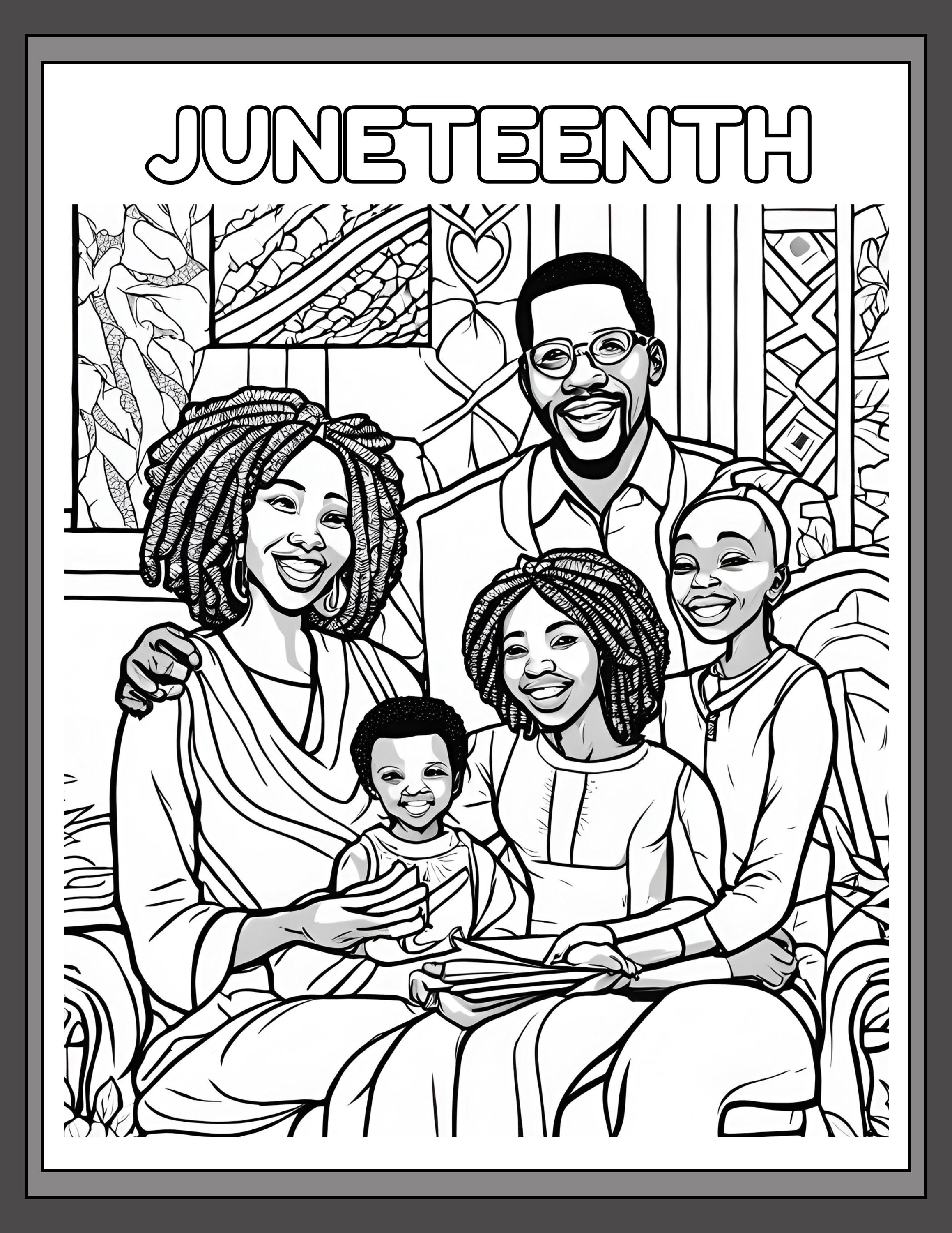 Juneteenth Coloring Pages - Etsy