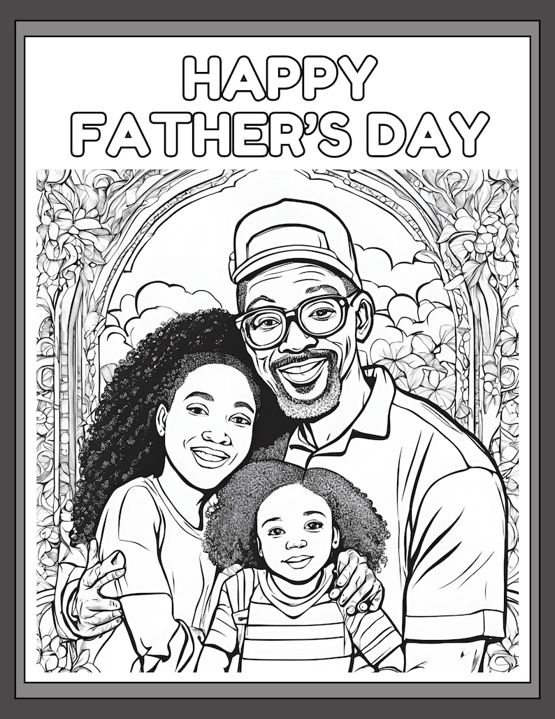 Father's Day Coloring Pages 4 - Etsy