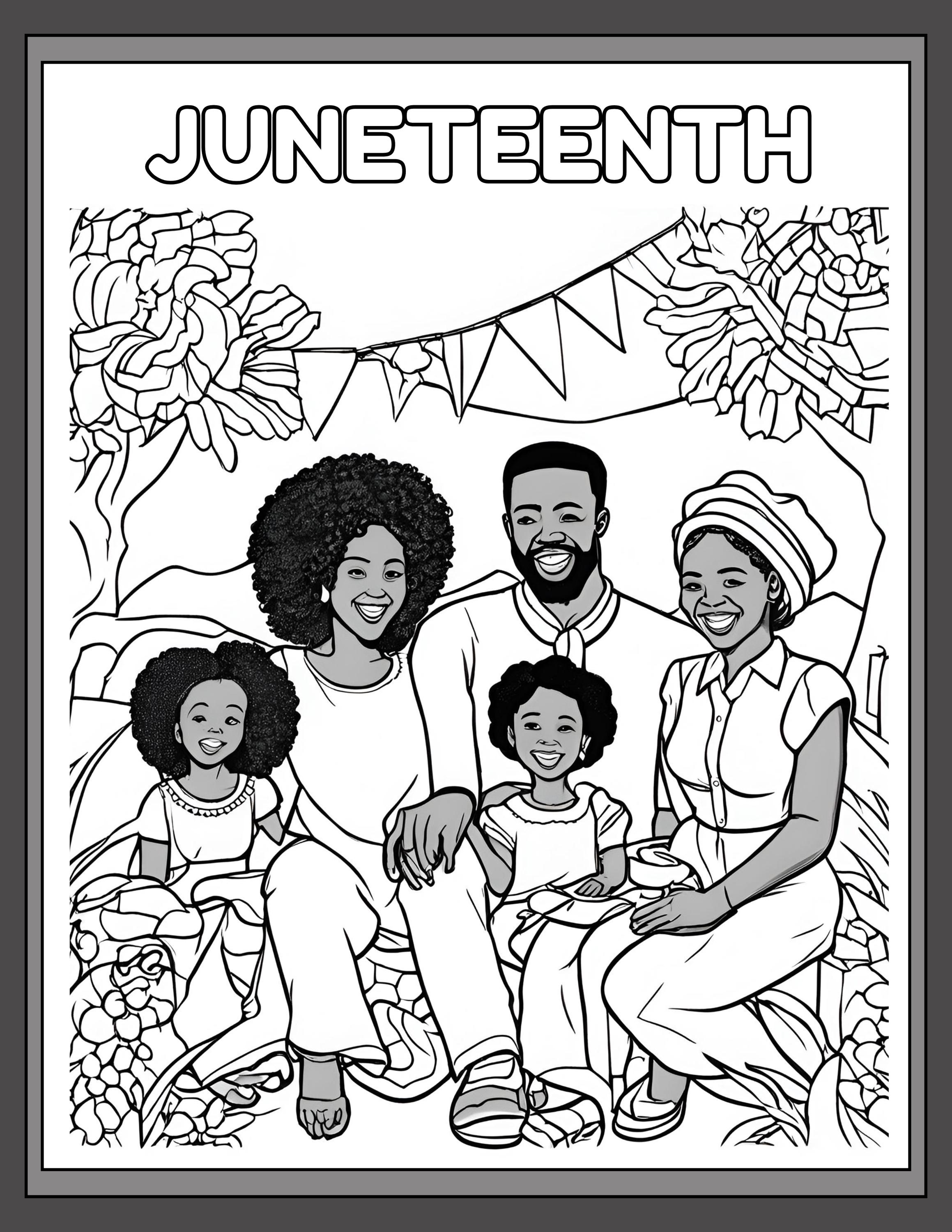 Juneteenth Coloring Pages - Etsy