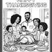 Black Thanksgiving Day Coloring Pages - Etsy